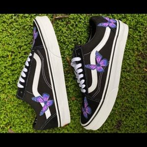 Vans | Shoes | Custom Butterfly Vans | Poshmark